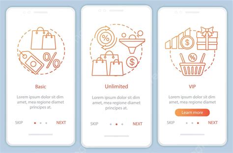 Onboarding Screen Of Mobile App Featuring Linear Concepts For