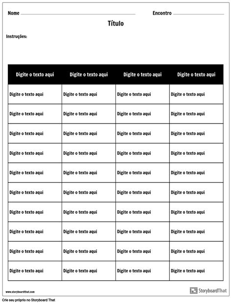 Tabelas 4 Colunas 10 Filas Montāžas Pēc Pt Examples
