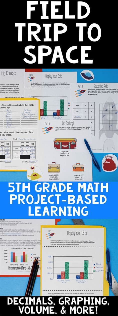 Project Based Learning Field Trip To Space Decimals Graphing