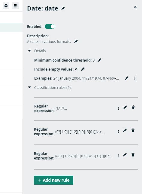 About Data Classes In The Unified Data Classification Method