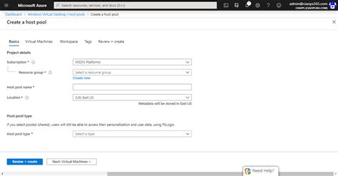 Creating A Wvd Host Pool In The Azure Console Ciaops