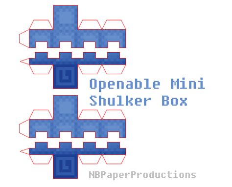 Mini Open Able Shulker Box Pixel Papercraft