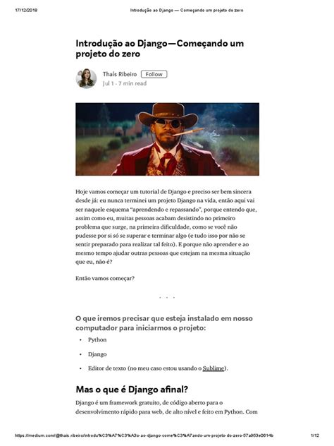 Introdução Ao Desenvolvimento De Aplicações Web Com Django Criando Um