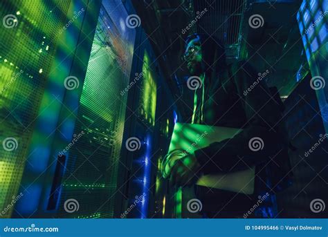 Hacker In Data Centre Stock Photo Image Of Code Criminal 104995466