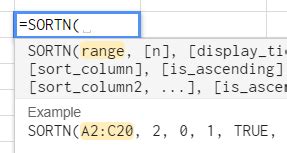 Filter Functions FILTER SORT SORTN And UNIQUE Sheets Help