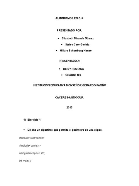 Algoritmos En C Pdf Programación Orientada A Objetos Geometría