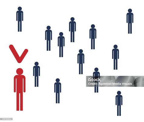 직업에 적합한 후보자 빨간색으로 표시된 추상적인 인간 모습 0명에 대한 스톡 벡터 아트 및 기타 이미지 0명 개념 기호 개선 Istock