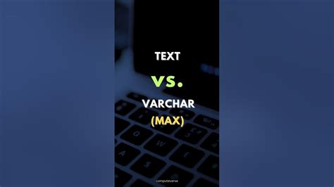 Sql Text Vs Varchar Max ️ Youtube