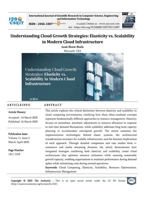 PDF Understanding Cloud Growth Strategies Elasticity Vs Scalability In Modern Cloud
