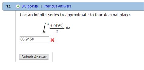 solved 12 0 3 points previous answers use an infinite