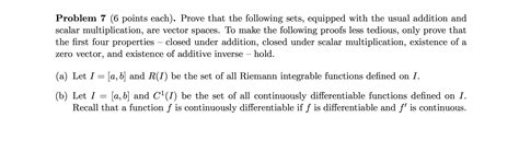 solved real analysis problem problem 7 6 points each