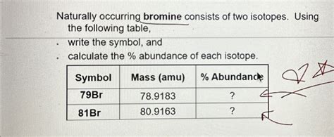 [solved] Naturally Occurring Bromine Consists Of Two Isotop