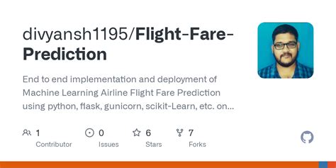 Github Divyansh1195flight Fare Prediction End To End Implementation And Deployment Of