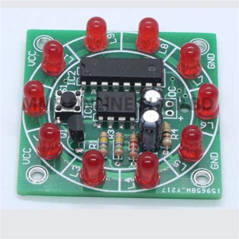 Round Electronic Lucky Rotary Suite CD NE Self DIY LED Light Kit