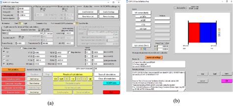 a scaps simulation environment and b materials configuration for