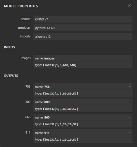 yolov7 pose what does the output layers of an exported onnx model mean
