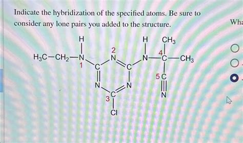 Solved Indicate The Hybridization Of The Specified Atoms Be