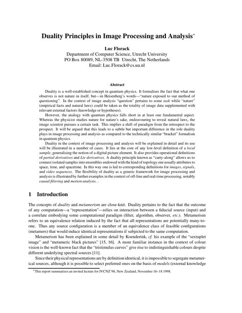Pdf Duality Principles In Image Processing And Analysis