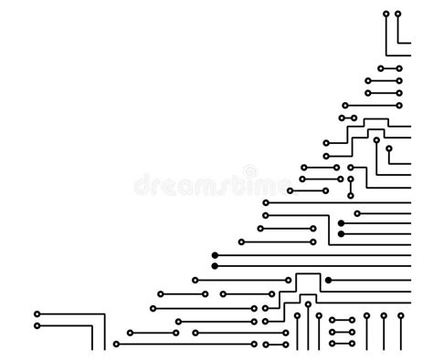 Drawing Electronic Circuit Abstract Technology Background Stock Vector Illustration Of Data