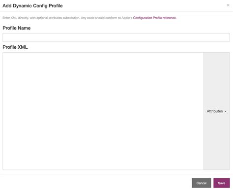 Add Dynamic Config Profile Mobile Access Management