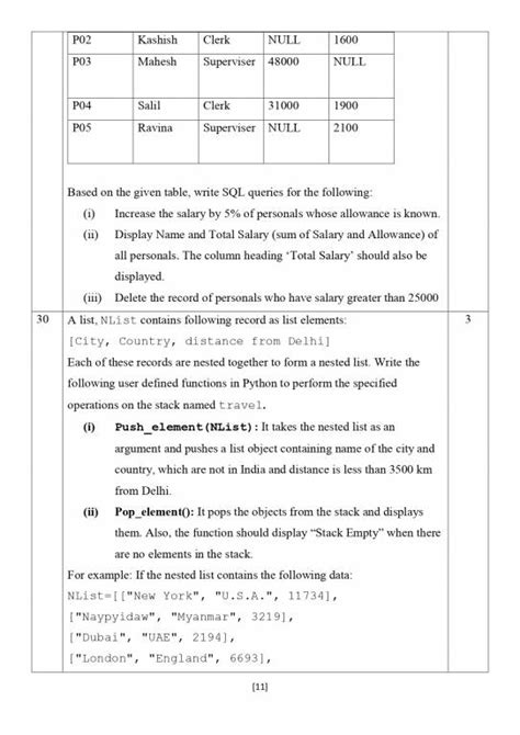cbse class 12 computer science question paper 2024 available pdf download