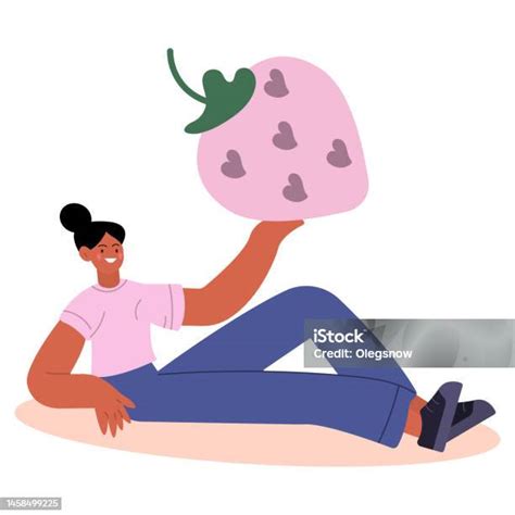 생태 현지 유기농 수확을 가진 작은 캐릭터 흰색 배경에 격리된 평면 벡터 그림 과일에 대한 스톡 벡터 아트 및 기타 이미지