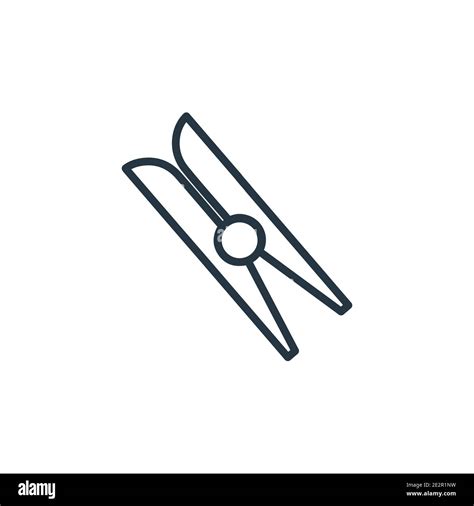 Clothes Peg Outline Vector Icon Thin Line Black Clothes Peg Icon Flat Vector Simple Element