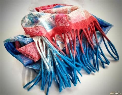 Купити Валяний шалик ЯСКРАВИЙ Skrynya Ua