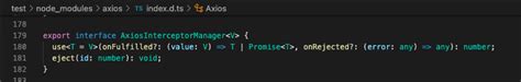 incorrect type axiosinterceptormanager use function after install