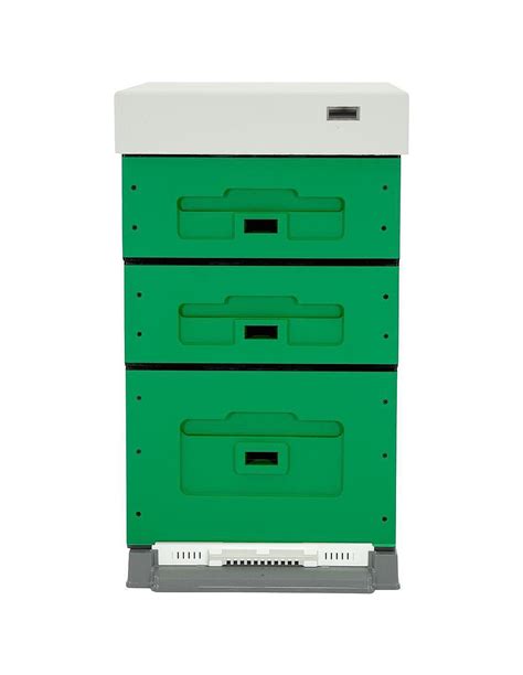 Beehive Dadant 10 Frames Painted Dark Green Unassembled