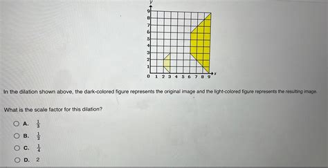 [answered] What Is The Scale Factor For This Dilation O A Ob 1 1 20 1 O Kunduz