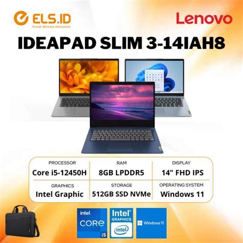 Promo Lenovo IdeaPad Slim 3 14IAH8 Intel I5 12450H 8GB SSD 512GB 14 FHD Abyss Blue Diskon 2