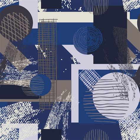 Premium Vector Abstract Random Shape Fabric Pattern 063