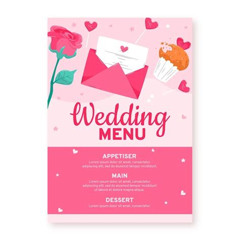 Free Vector Wedding Invitation Restaurant Menu