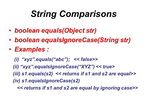 Strings In Java 1 Strings In Java Are Handled By Two Classes String