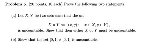 Solved Problem Points Each Prove The Following Chegg Com
