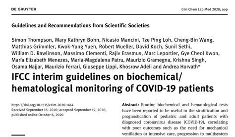 International Federation Of Clinical Chemistry And Laboratory Medicine