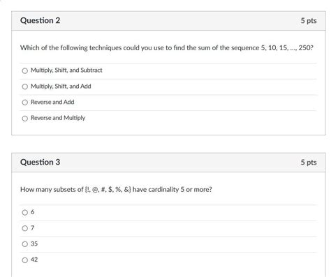 Solved Question Pts Which Of The Following Techniques Chegg Com