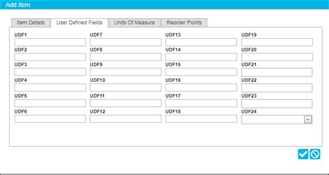 User Defined Fields