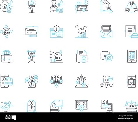 Social Nerk Linear Icons Set Community Connectivity Interaction