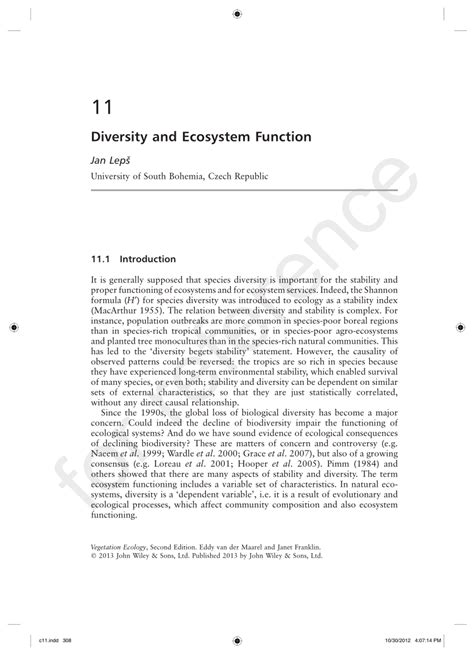 Pdf Diversity And Ecosystem Function Pdf Diversity And Ecosystem Function