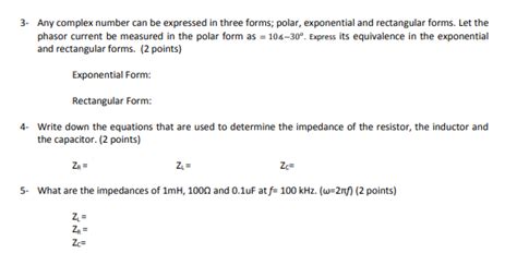 solved 3 any complex number can be expressed in three forms