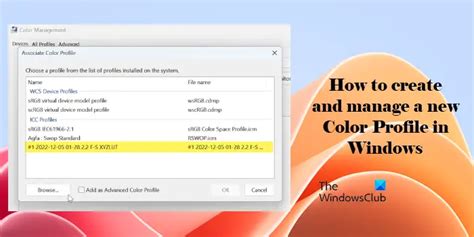 Create And Manage A New Color Profile In Windows 11 10