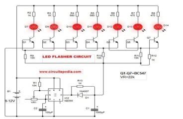 Simple Blinking LED Circuit Using Transistor LED Flasher