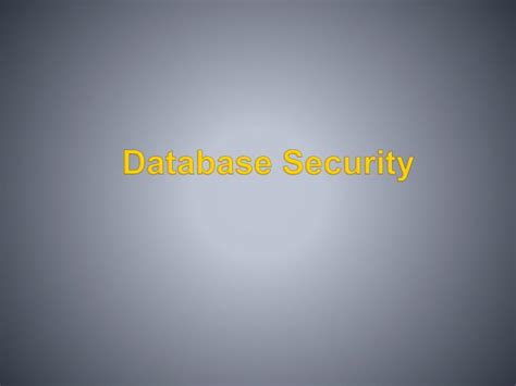 PPT Database Security PowerPoint Presentation Free Download ID 2433220