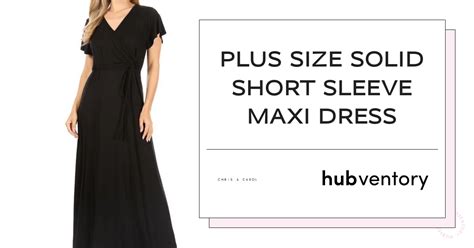 Plus Size Solid Short Sleeve Maxi Dress Hubventory