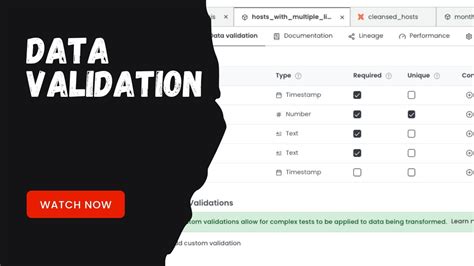 Data Validation YouTube