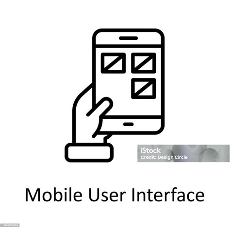 Mobile User Interface Vector Outline Icon Design Illustration Design