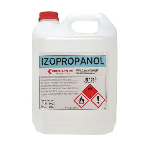 Chem Rozlew Rozpuszczalnik Organiczny Izopropanol 5l Rab Dom
