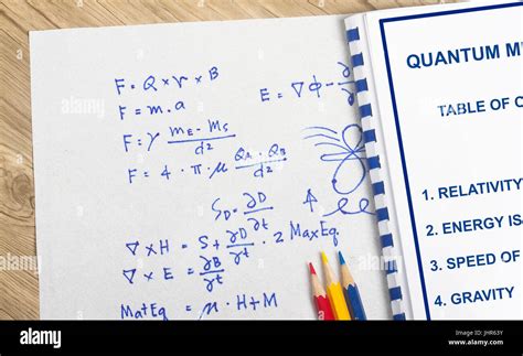 Quantum Mechanics Concept Many Uses In The Quntum Physics Subject Stock Photo Alamy